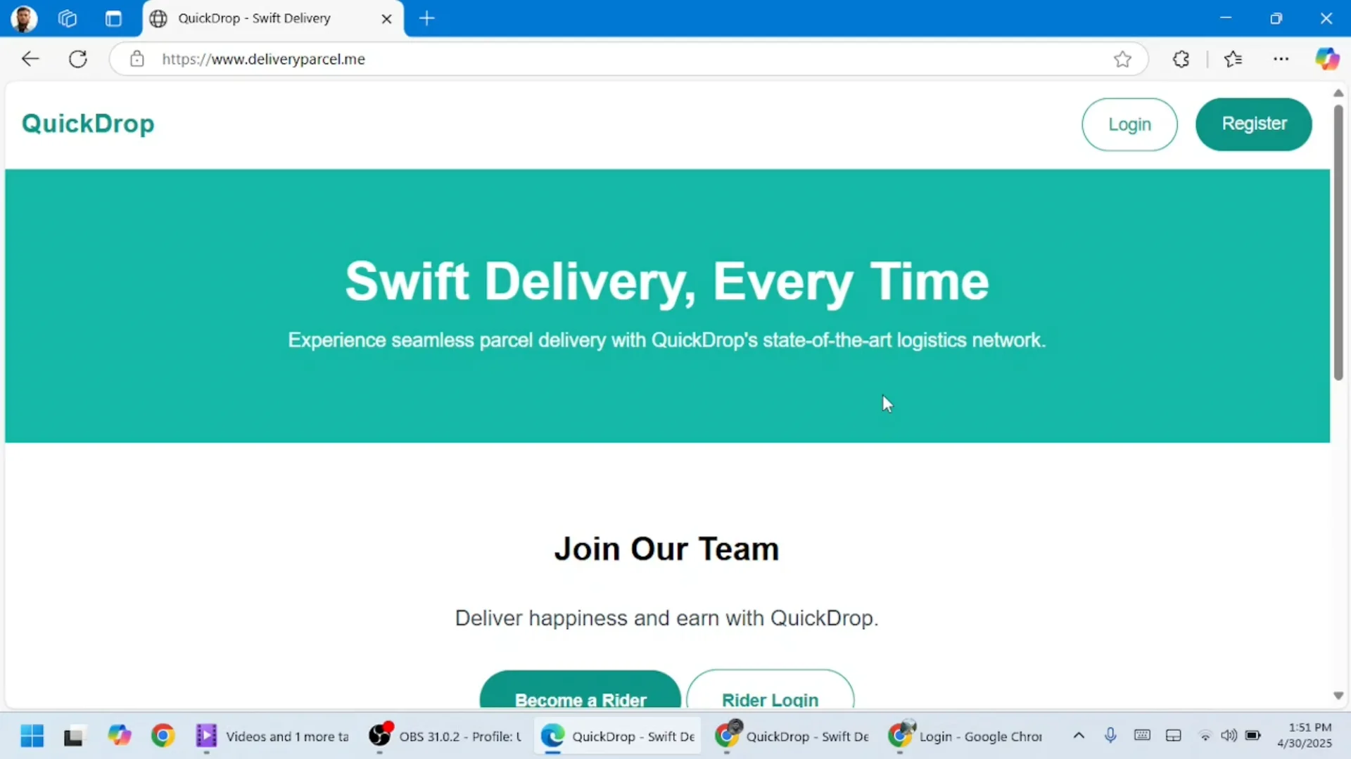 User's Work Flow | QuickDrop | Byte Breeze | Learnathon 3.0