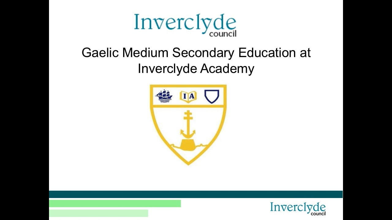 Inverclyde Academy - Secondary Gaelic Medium Education