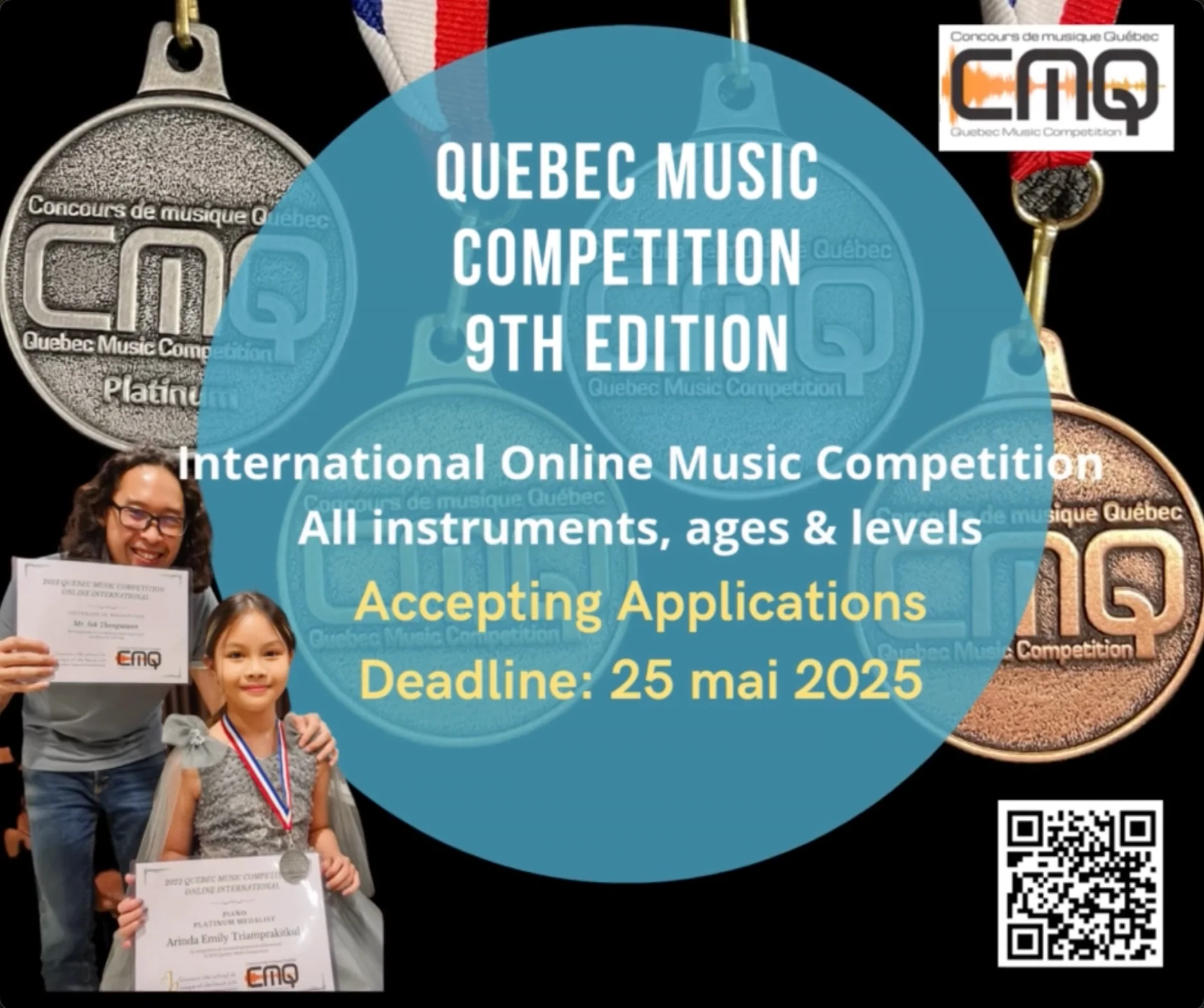 Quebec Music Competition 2025 - 9th Edition welcomes you!