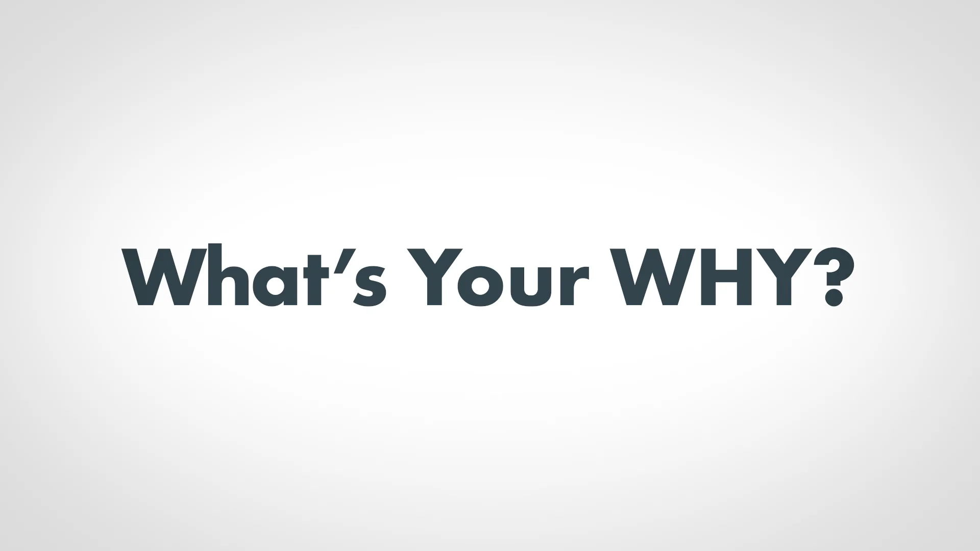 Finding Your Why