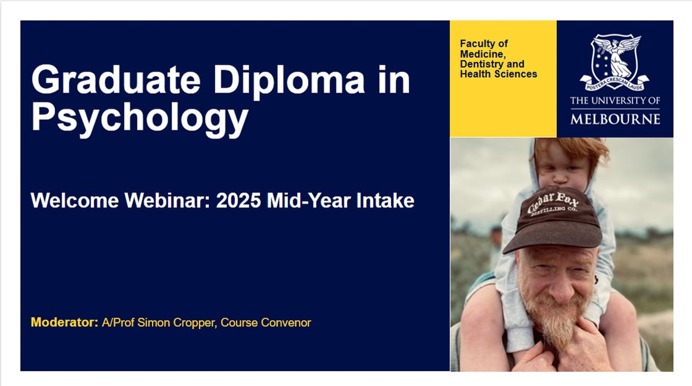 Graduate Diploma in Psychology Information Session: 2025 Mid Year Intake