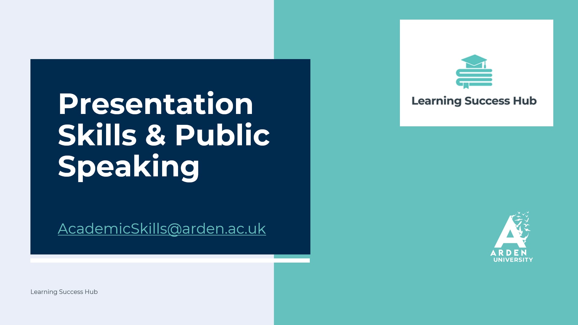 Presentation skills and public speaking