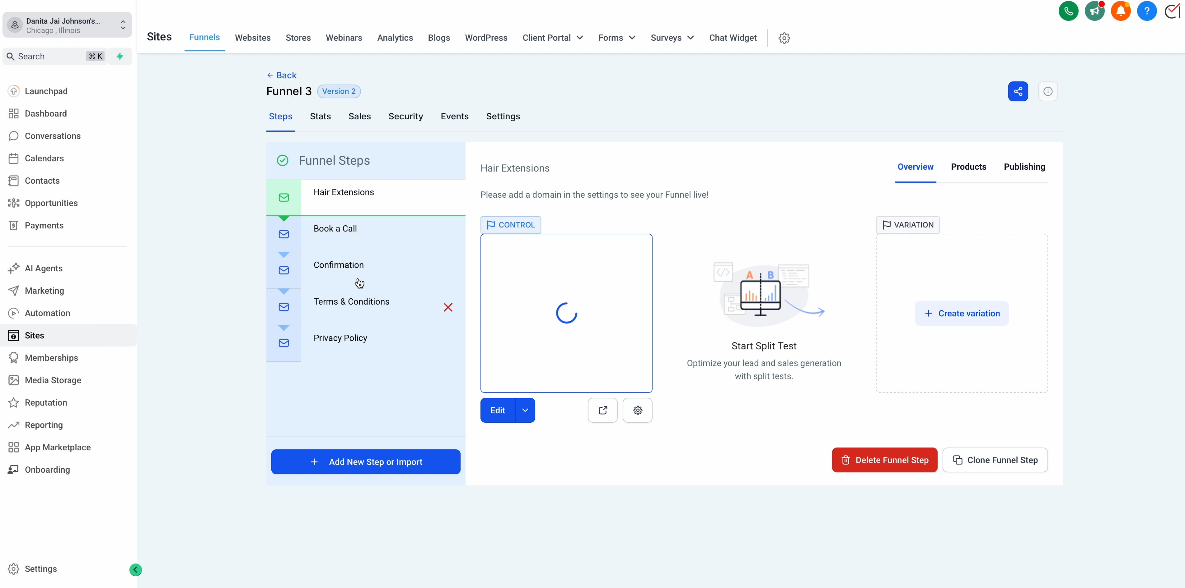 EDITING YOUR FUNNEL TO ADD HEADLINE