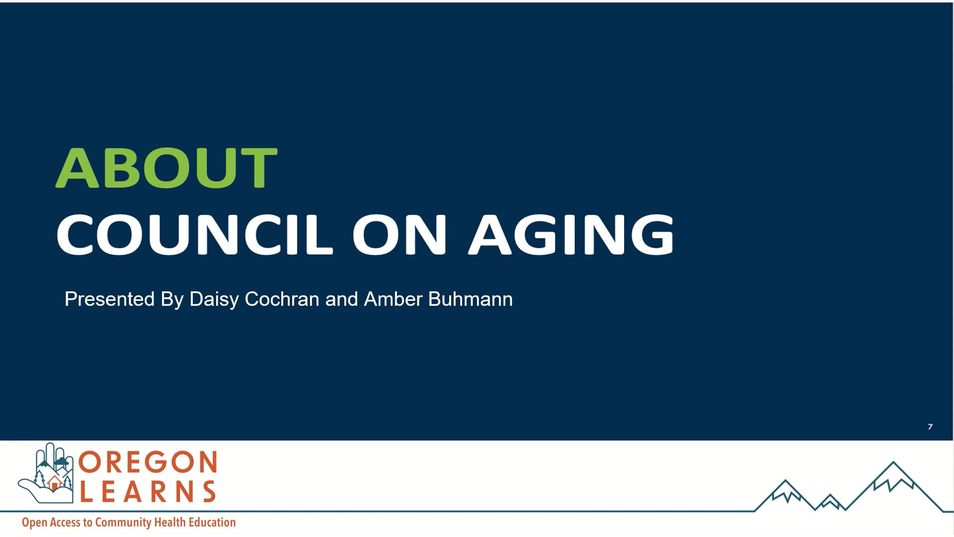 Module 2 Council on Aging