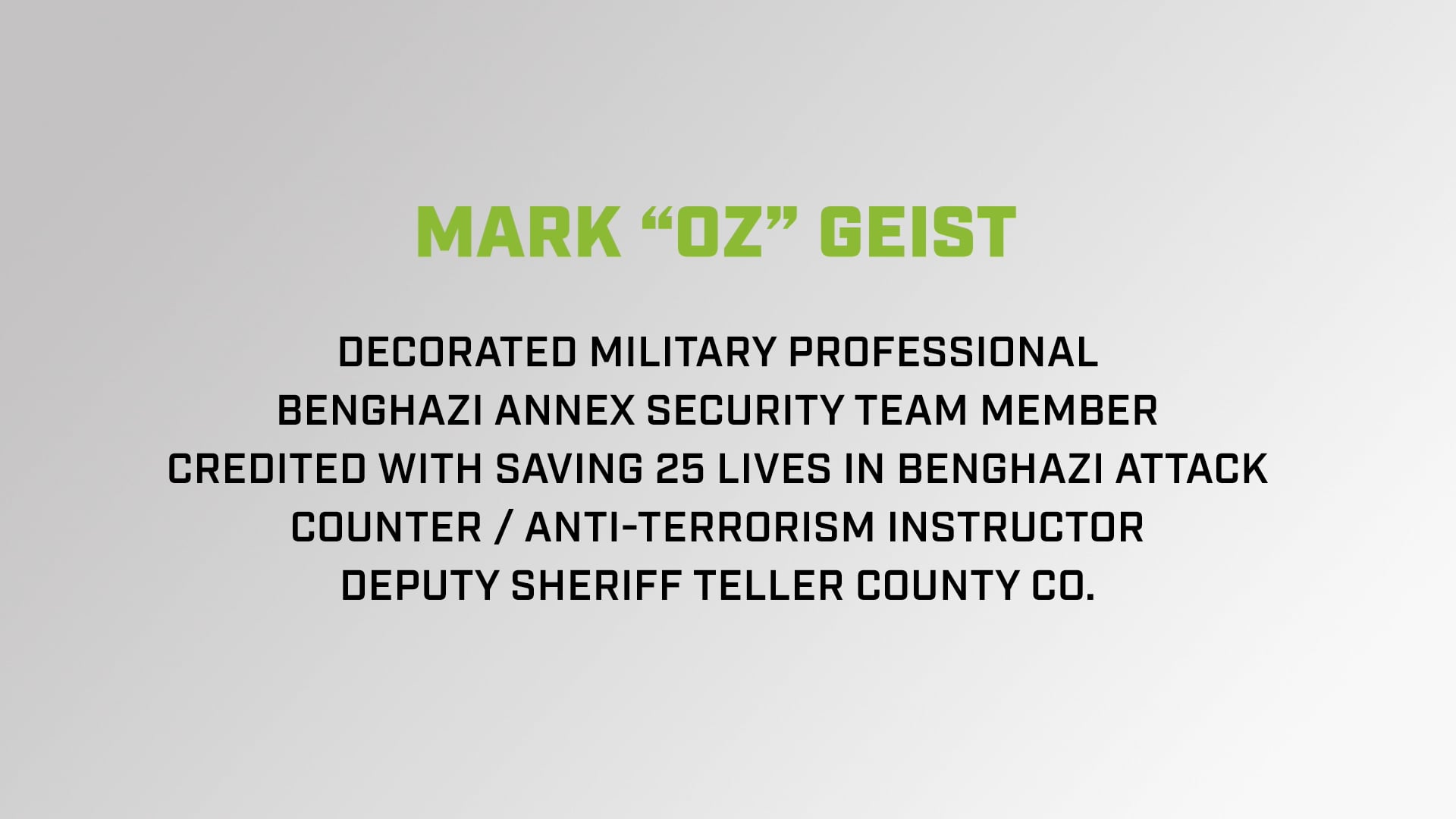 Mark Geist GOSAFE Video