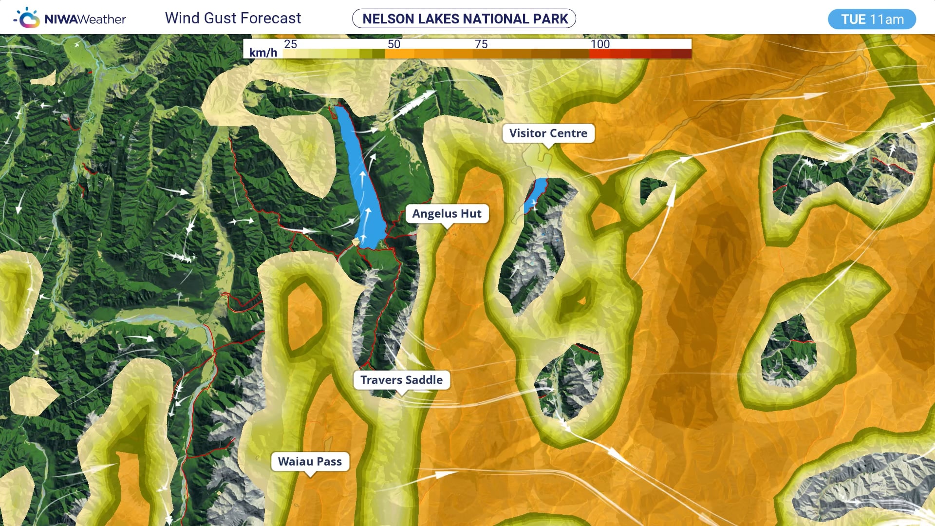 Nelson Lakes National Park Weather Outlook