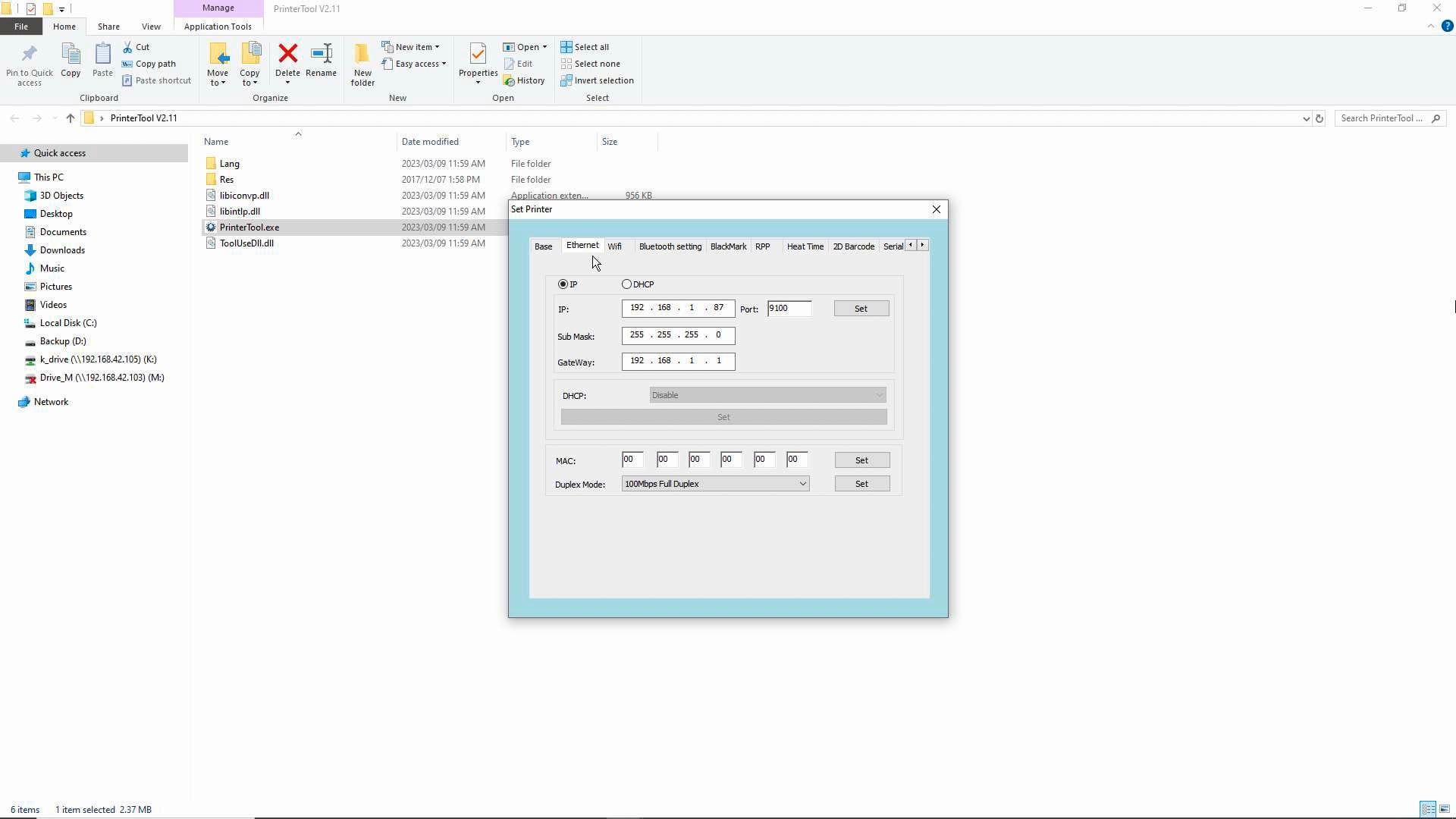 Set Static IP