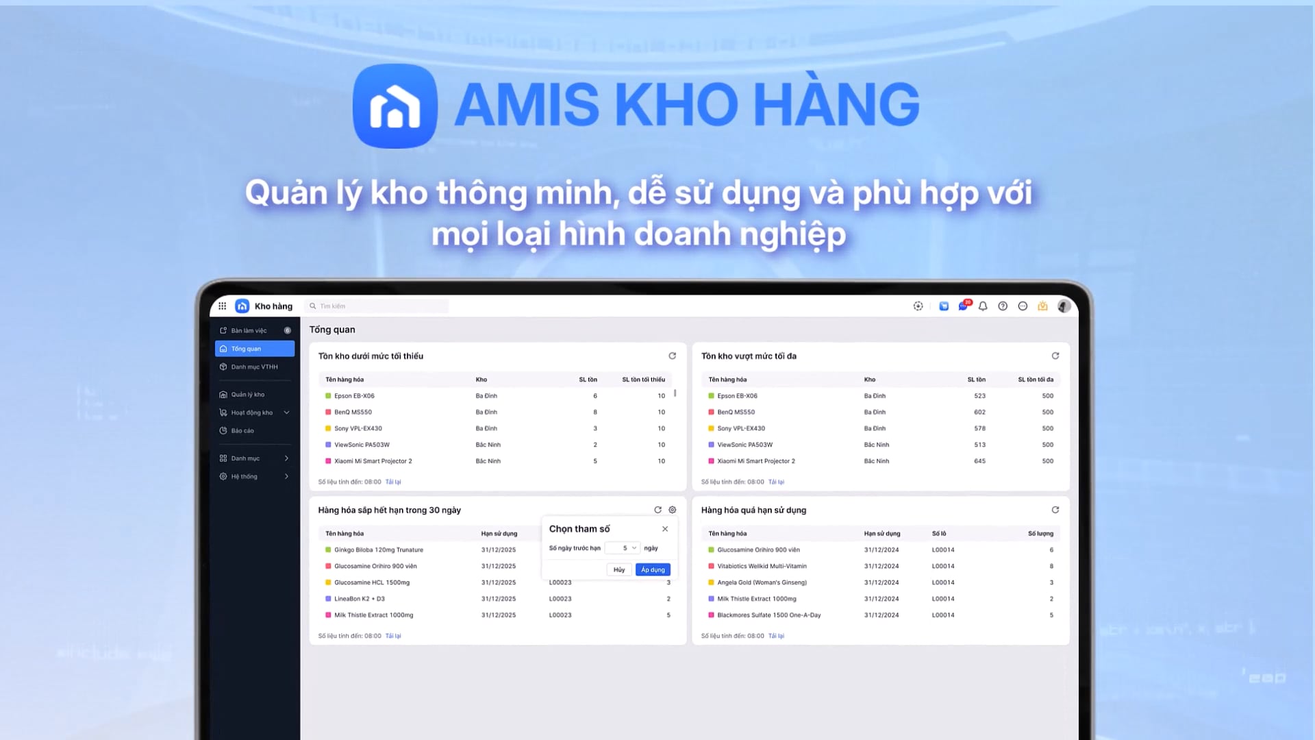 Giới thiệu phần mềm AMIS Kho hàng