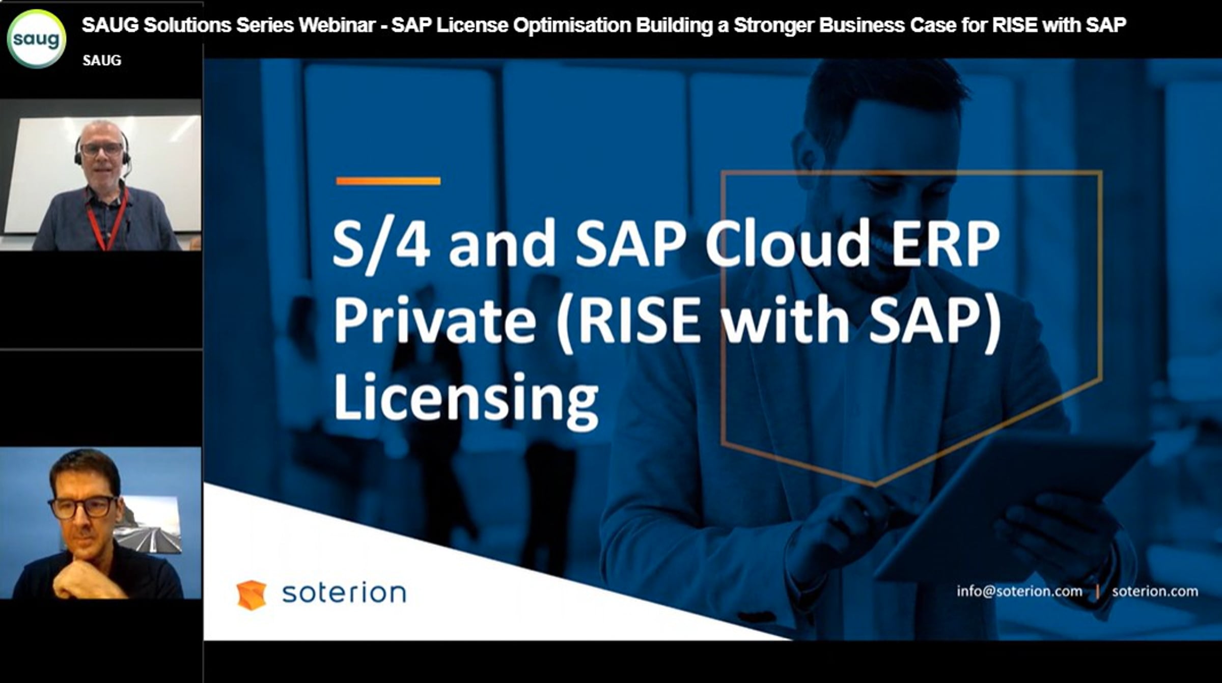 SAUG Solutions Series Webinar - SAP License Optimisation Building a Stronger Business Case for ...