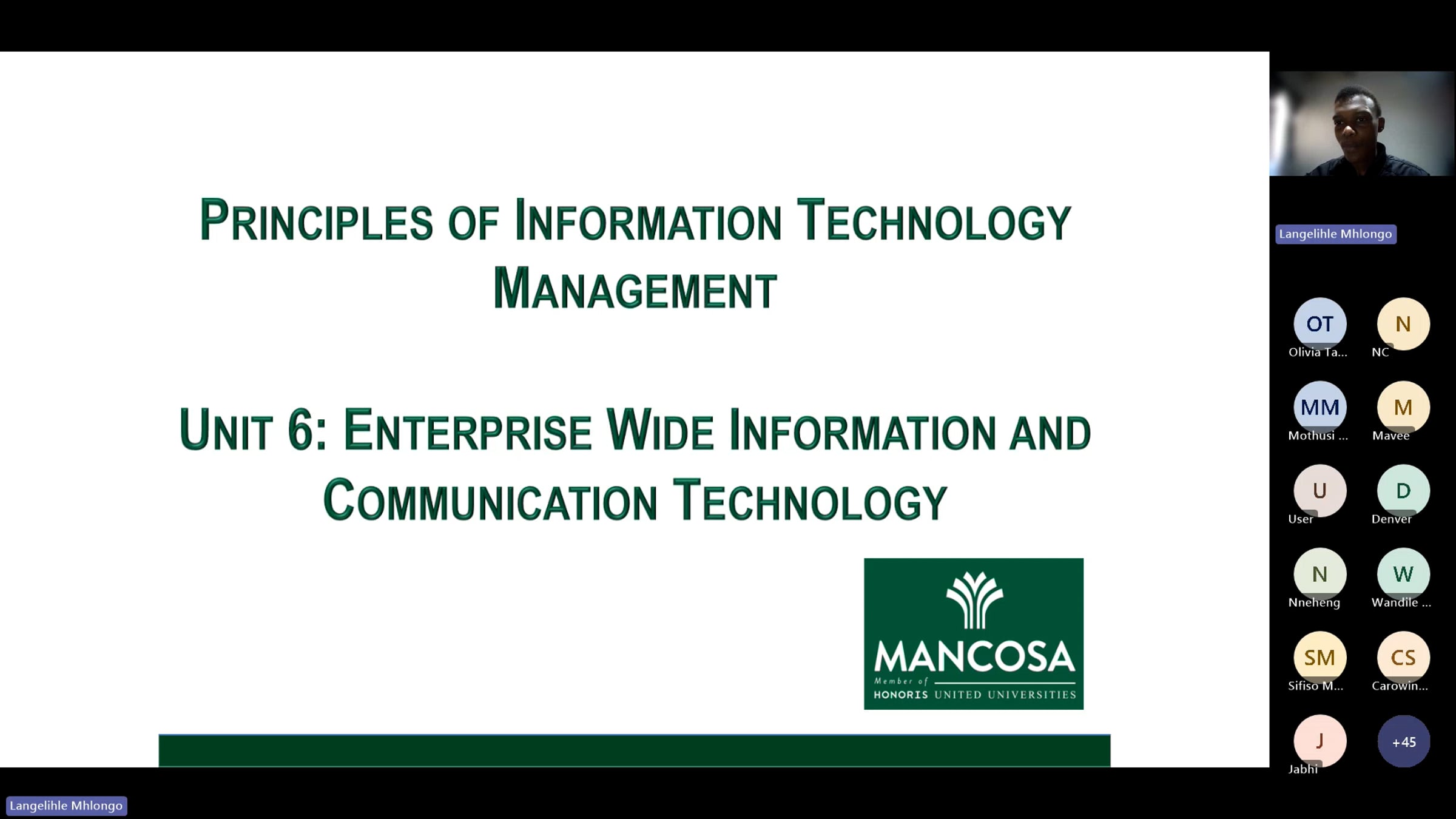 BCom (ITM) - Principles of Information Technology Management - Jan-25 ...