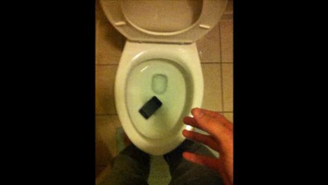 iPhone dropped in toilet on Vimeo