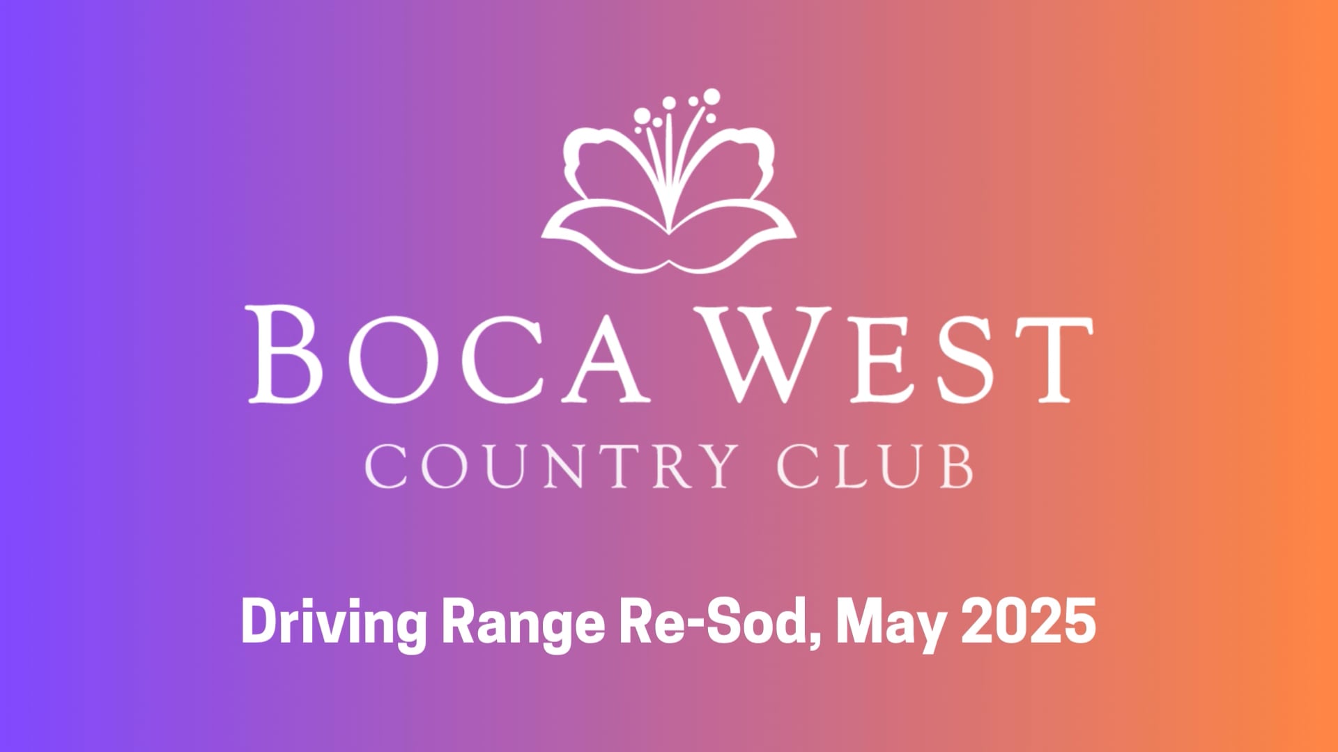 Driving Range Re-Sod, May 2025