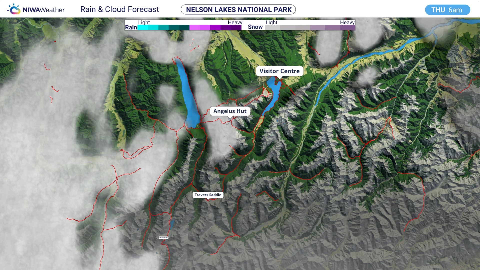 Nelson Lakes National Park Weather Outlook