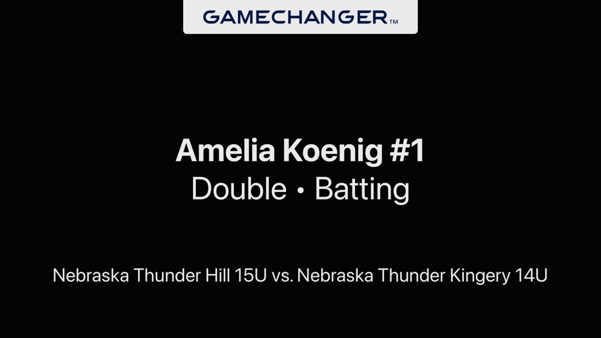 Amelia Koenig Double vs. Nebraska Thunder Kingery 14U | tagupSoftball