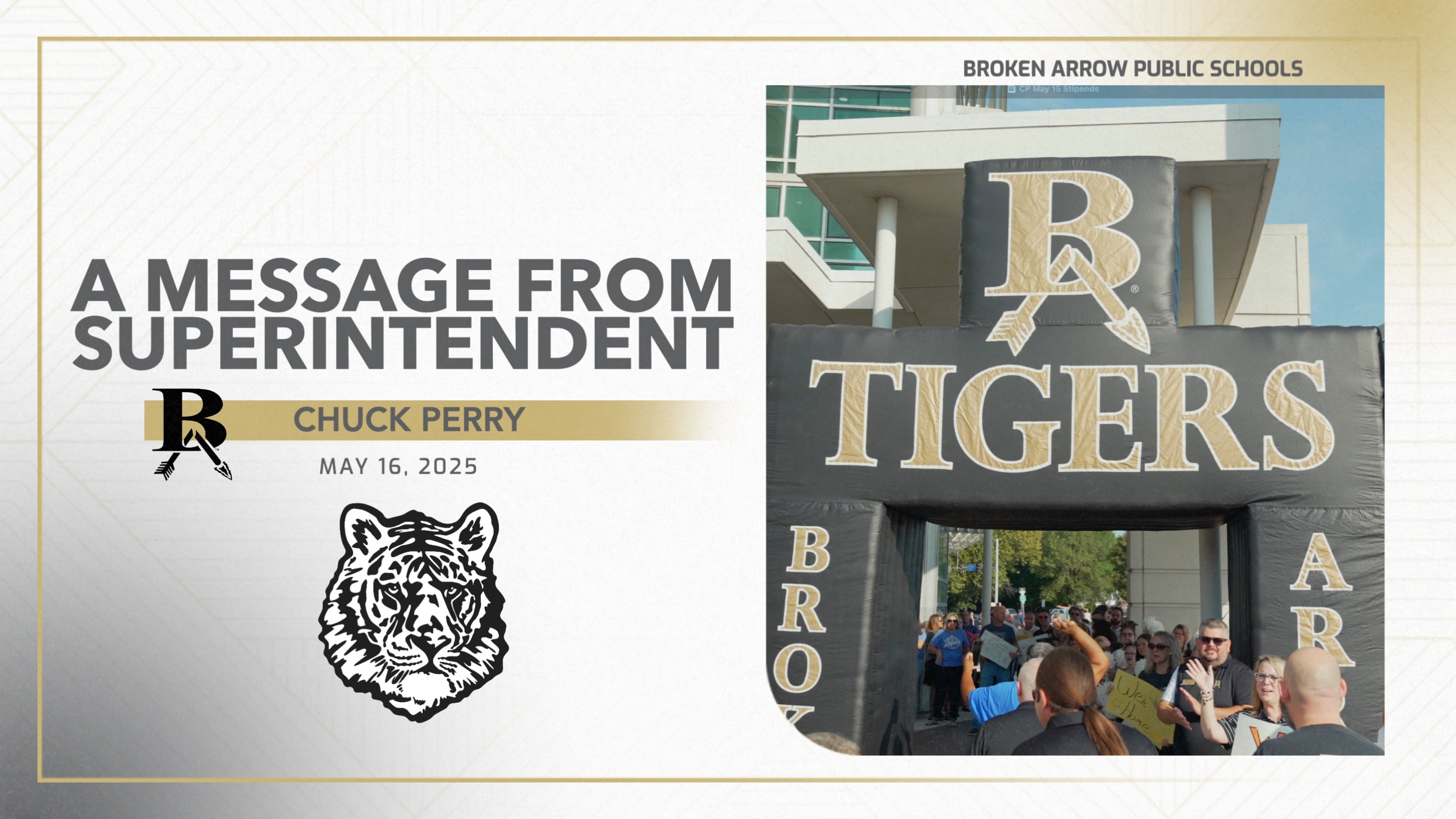 A Message from Superintendent Chuck Perry | 5-16-25 | Board Approved ...