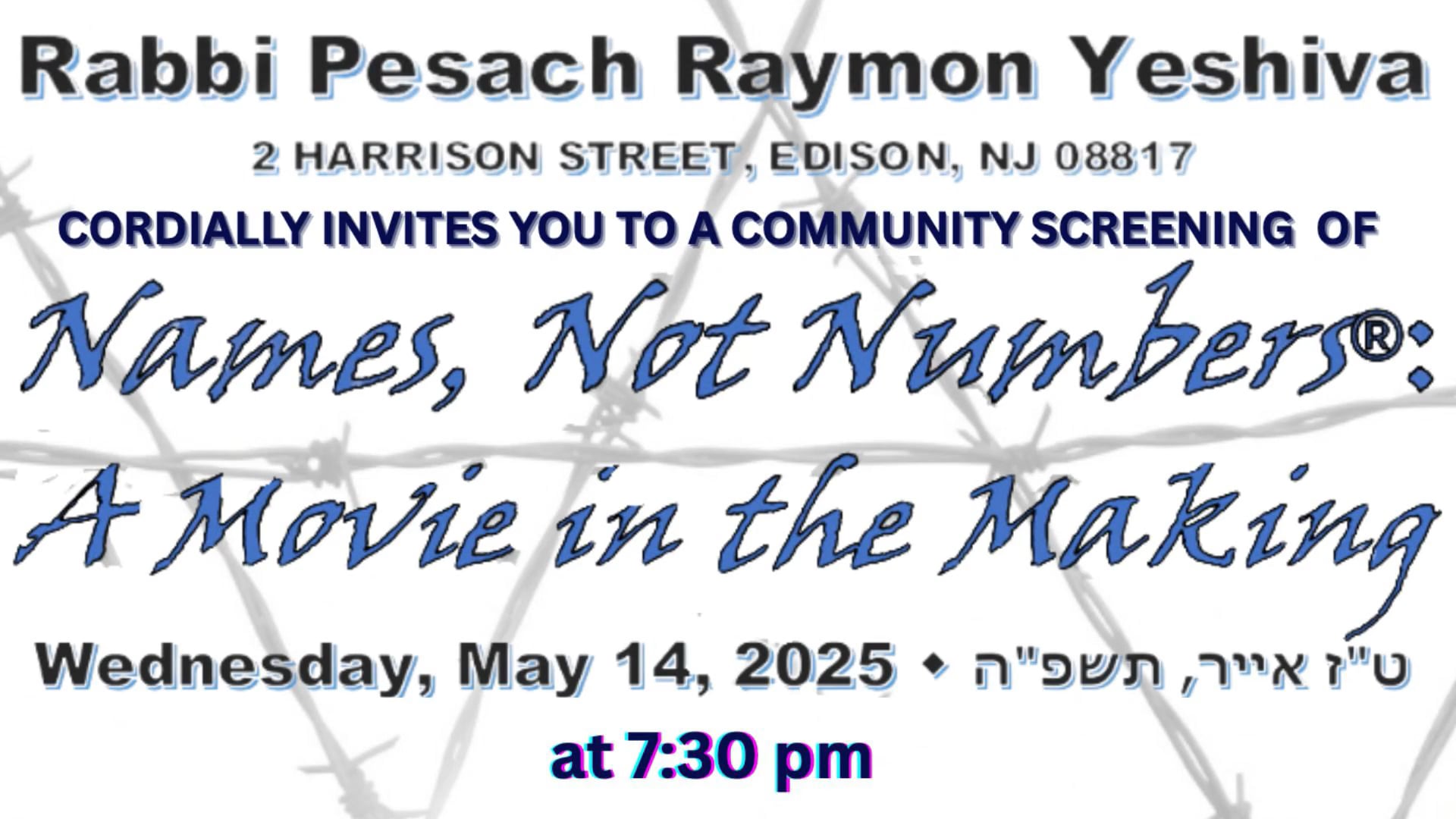 Names Not Numbers Screening 2025