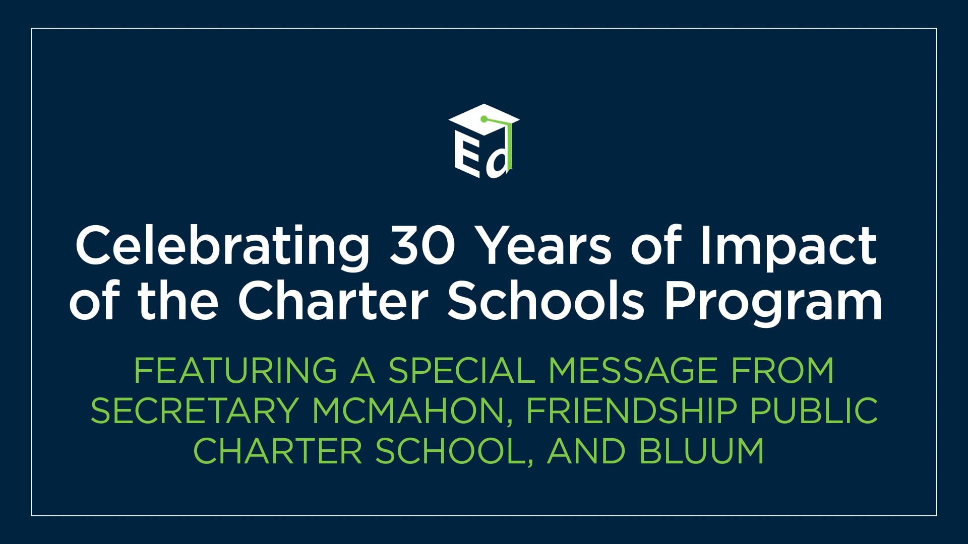 NCSW 2025 | Celebrating 30 Years of Impact of the Charter Schools ...