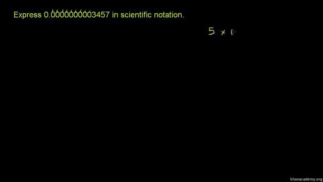 Scientific Notation Part I on Vimeo