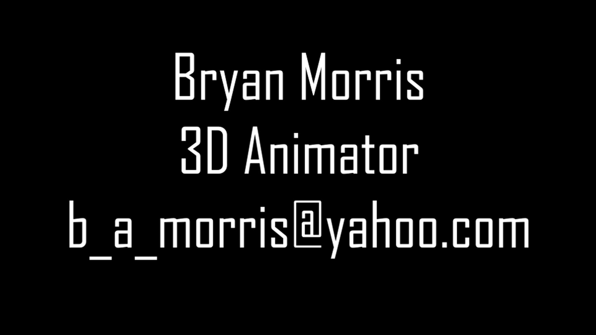 Bryan Morris 3D Animation Demo Reel 2025 | Videos & Movies on Vimeo