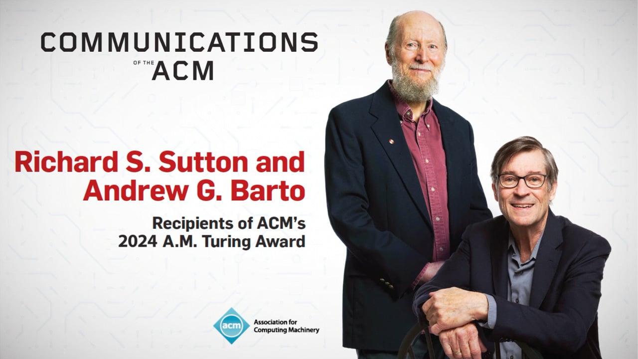 2024 ACM A.M. Turing Award, Andrew Barto and Richard Sutton