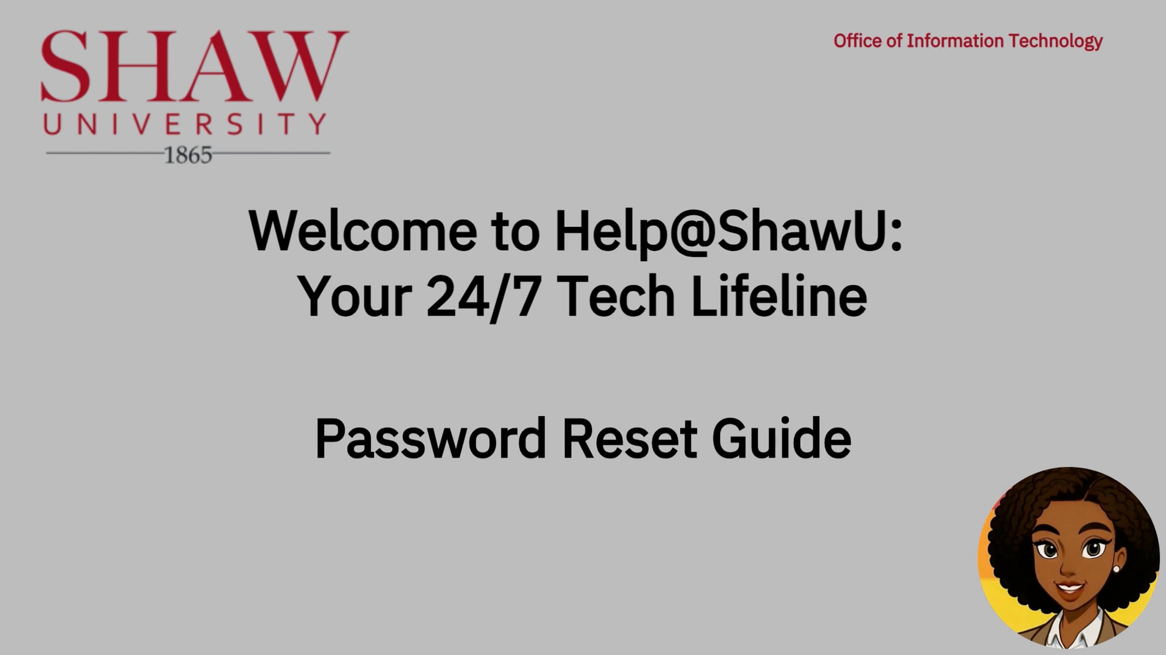 ShawU OIT Password Reset Guide | Videos & Movies on Vimeo