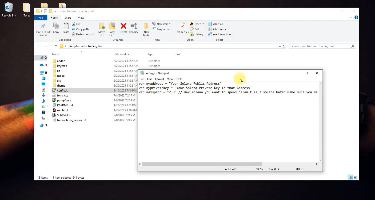 How to Config the Javascript DEX v4 Solana Pumpfun Trading Bot
