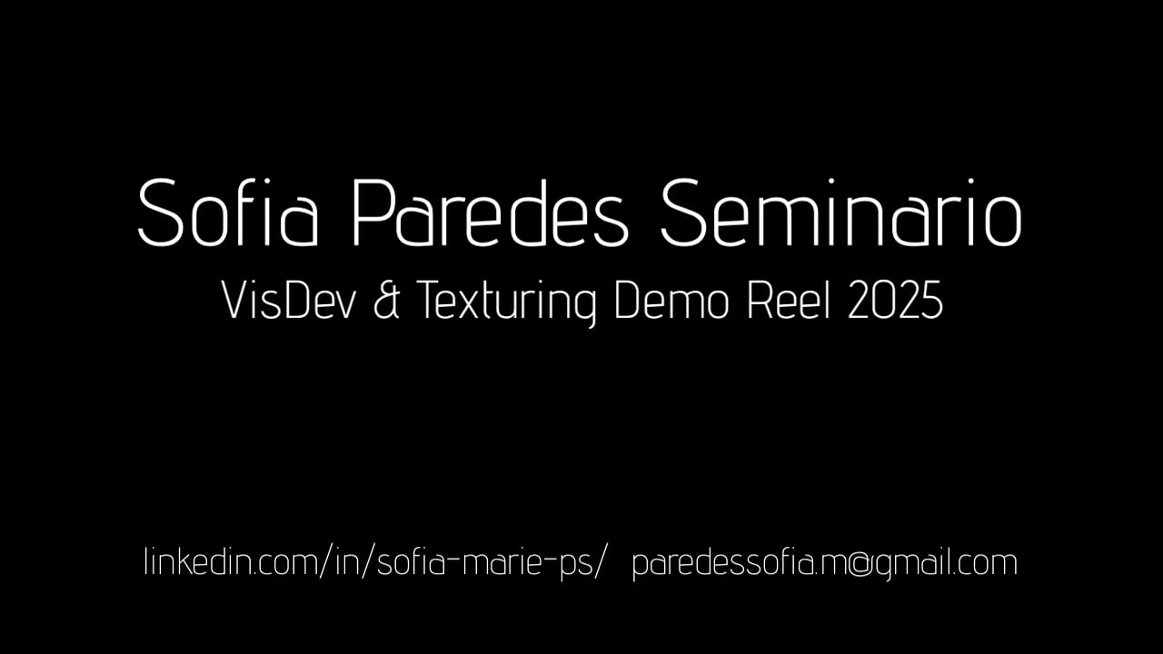 VisDev DemoReel 2025 Sofia Paredes
