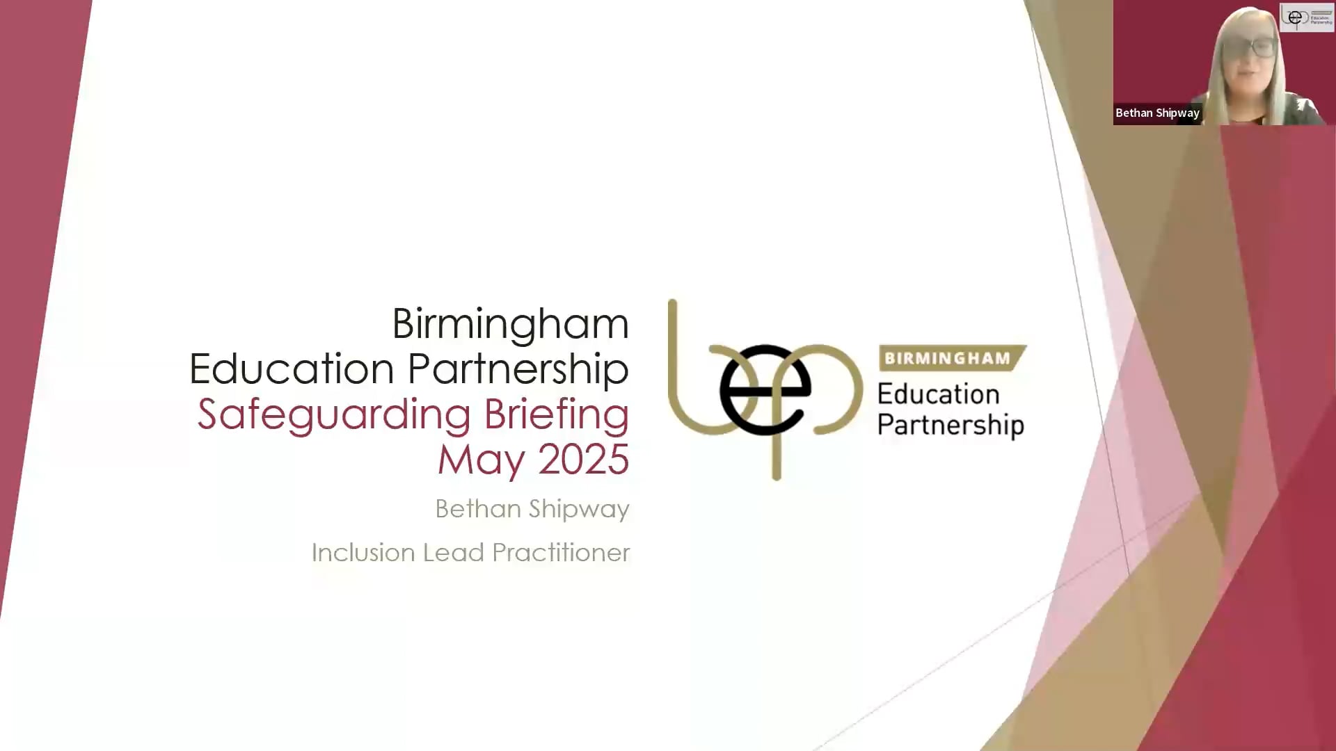 Designated Safeguarding Lead half-termly Briefing May 2025