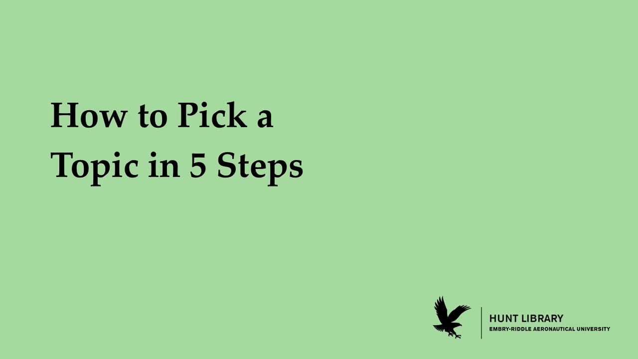 How To Pick a Topic in 5 Steps