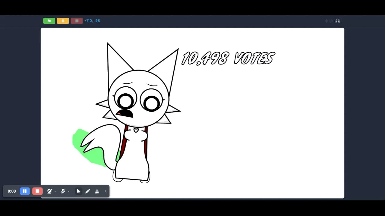 Sprunki Wenda has a relief while having explosive diarrhea