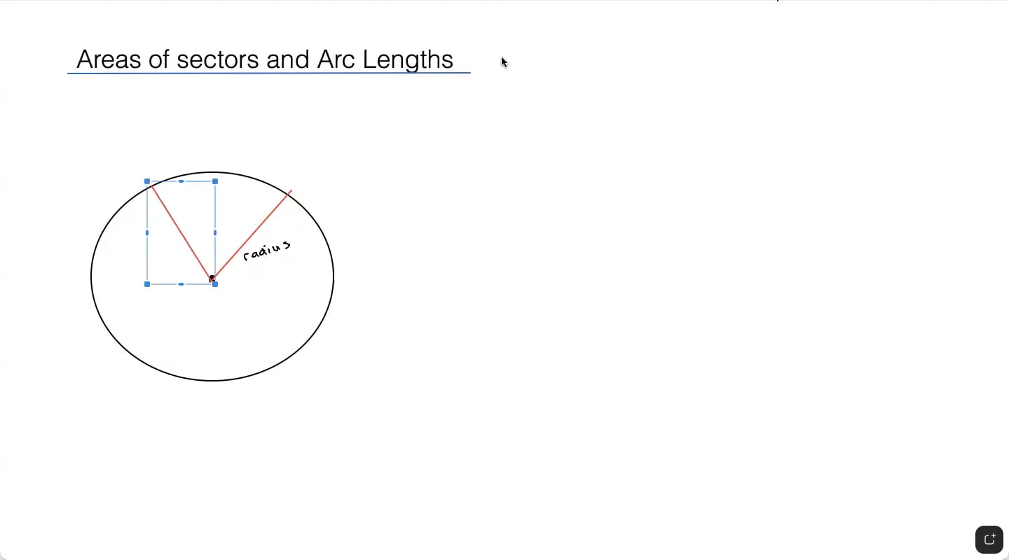 1) Areas of sectors and Arc of Lengths