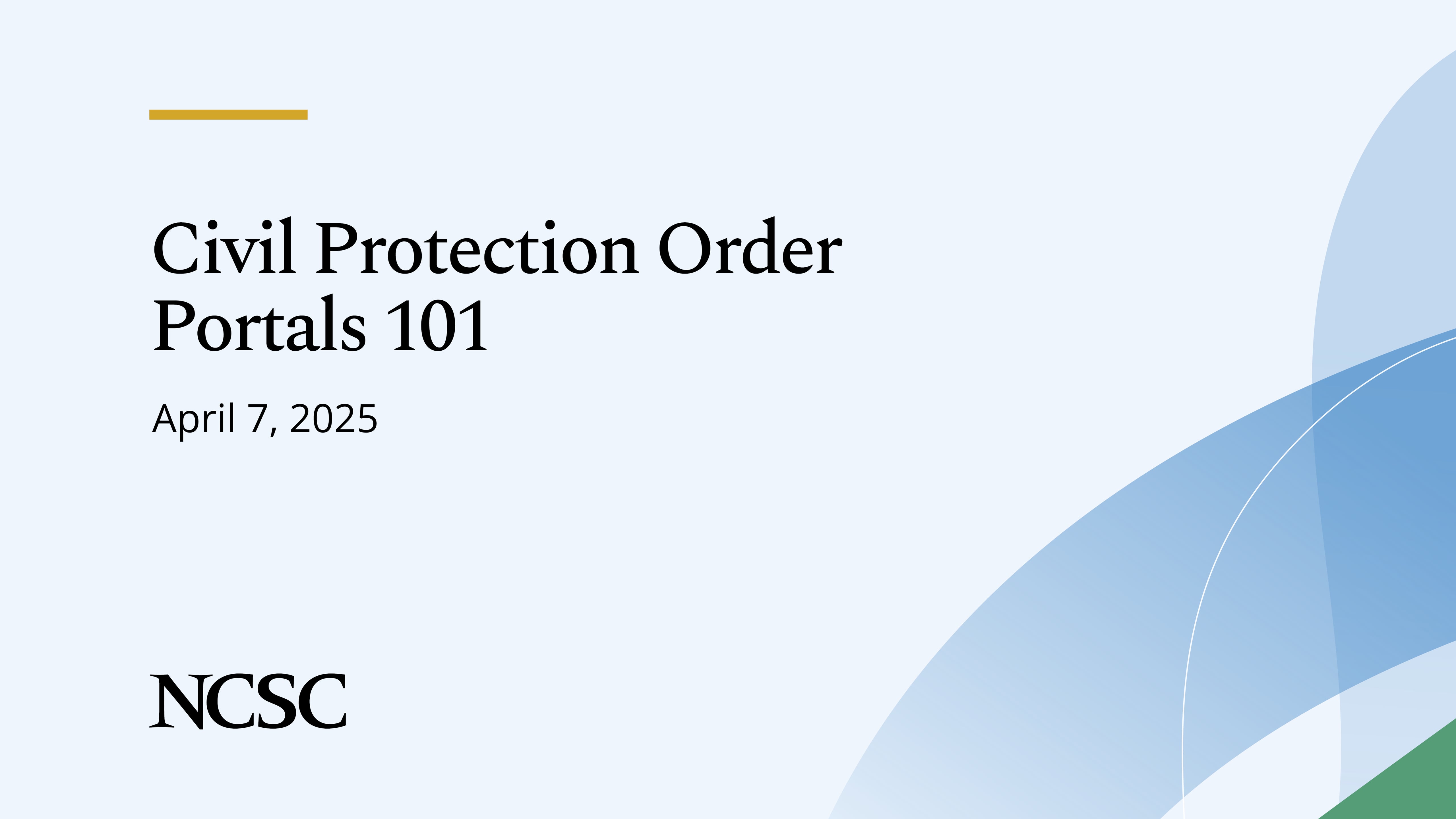 Webinar: Civil Protection Order Portals 101