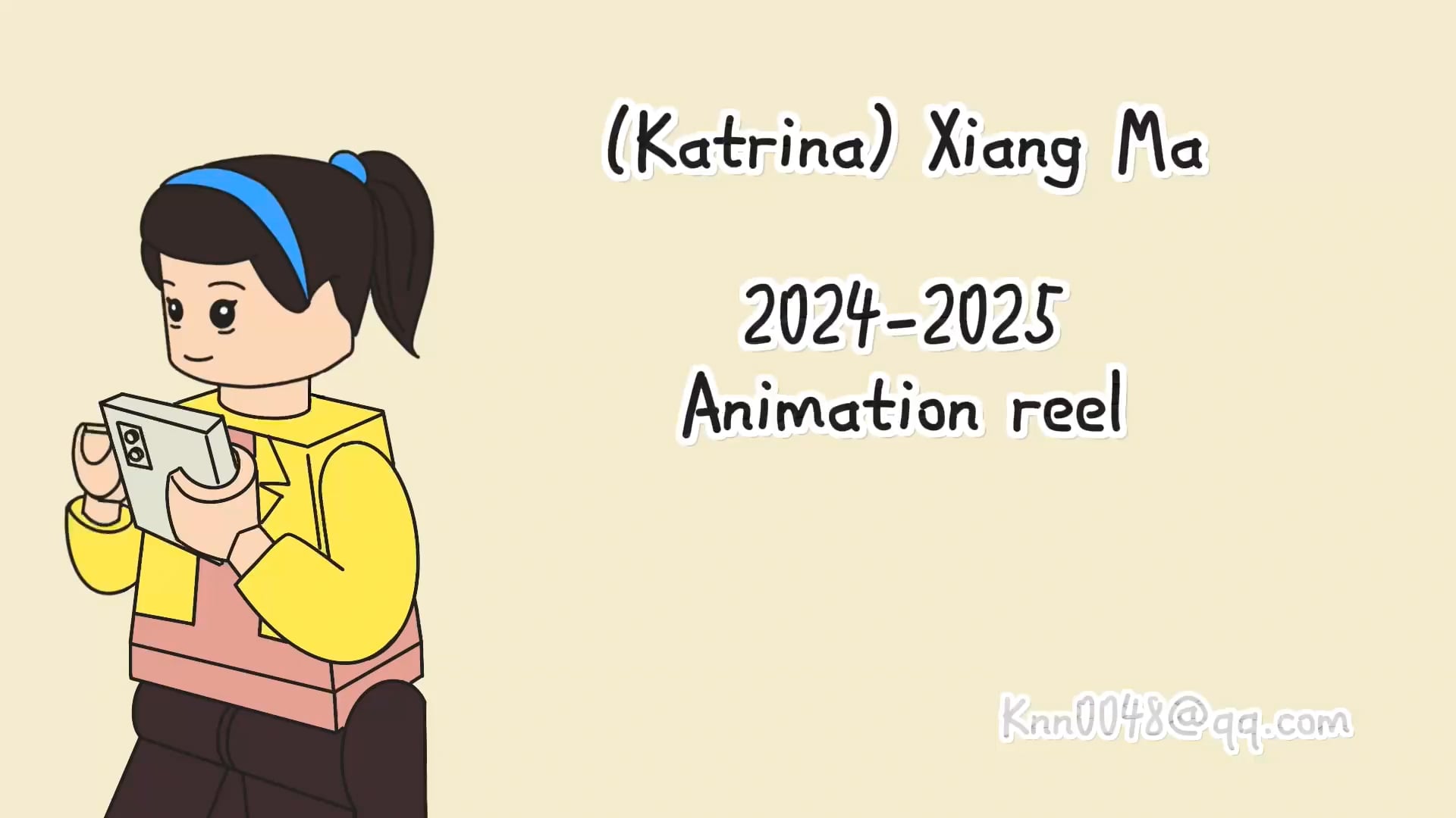Xiang Ma ANIMATION REEL