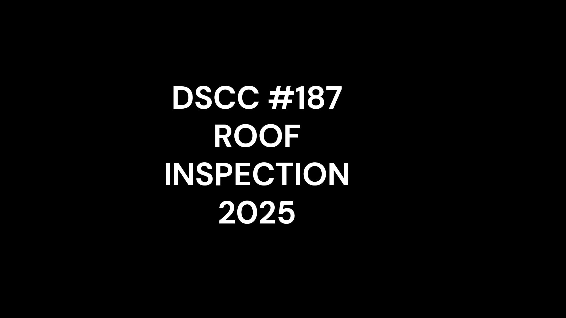 DSCC #187 Roofs 2025