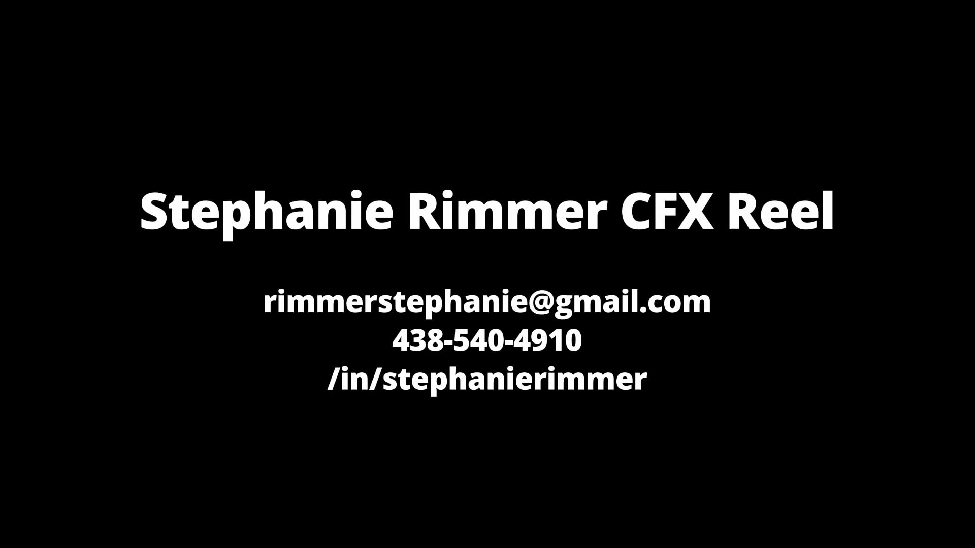 Stephanie Rimmer CFX Reel 2025
