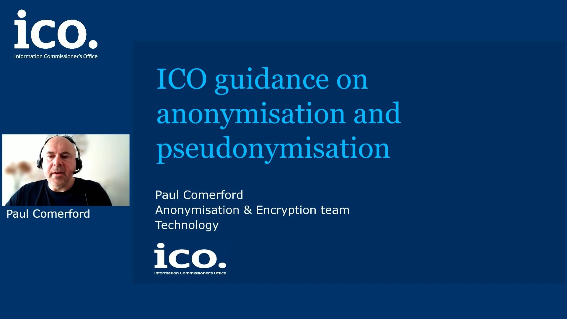 Anonymisation Webinar Recording