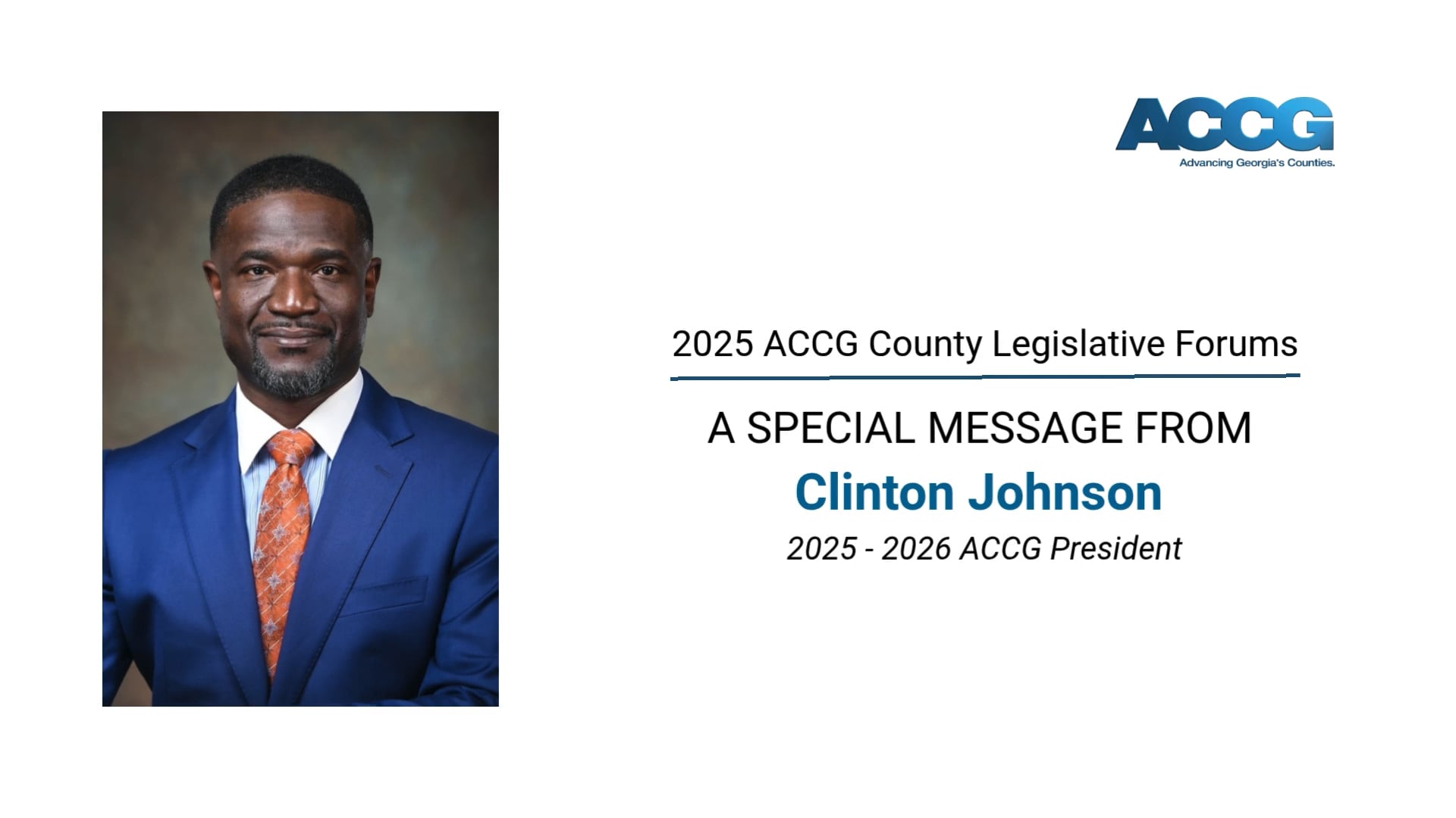 Clinton Johnson - County Legislative Forums