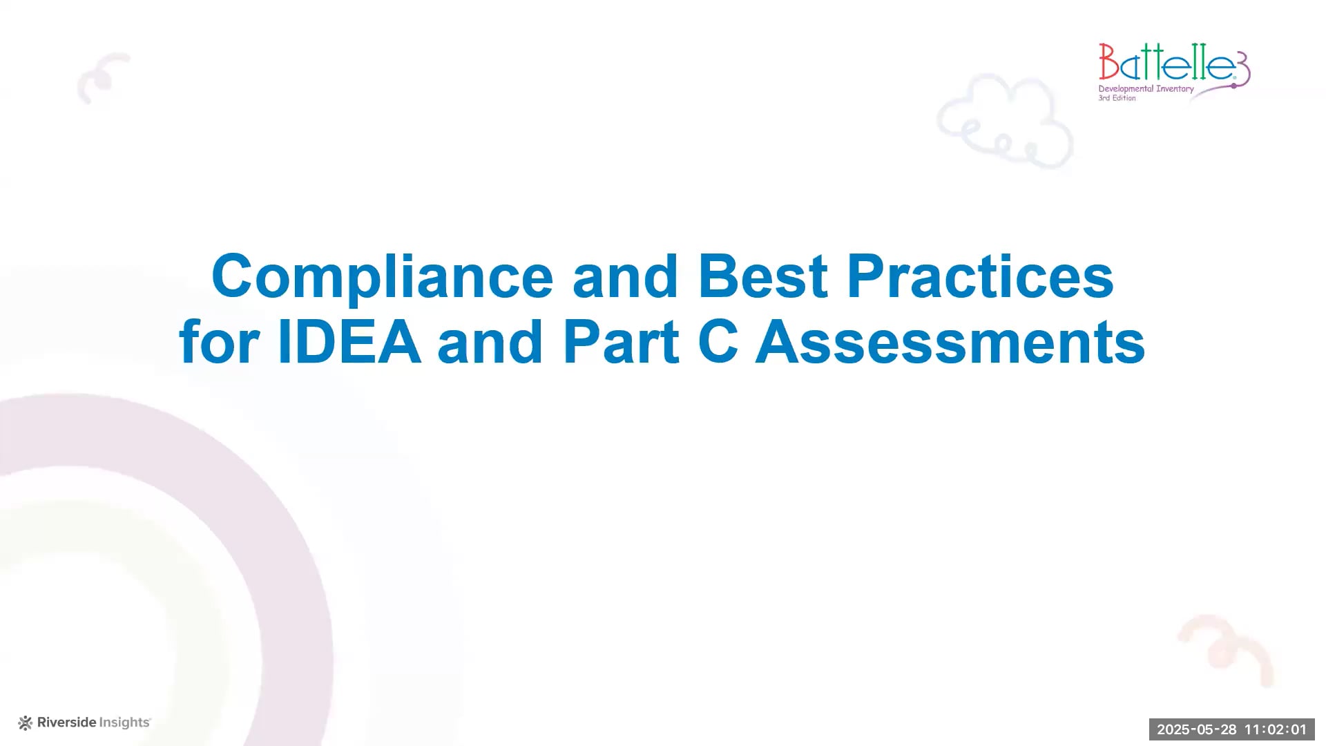 Compliance & Best Practices for IDEA & Part C Assessments Webinar