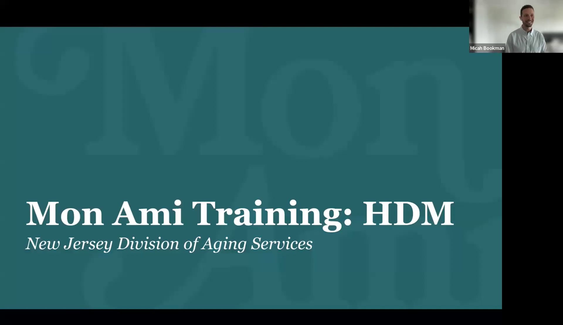 NJ Training Webinar: HDM
