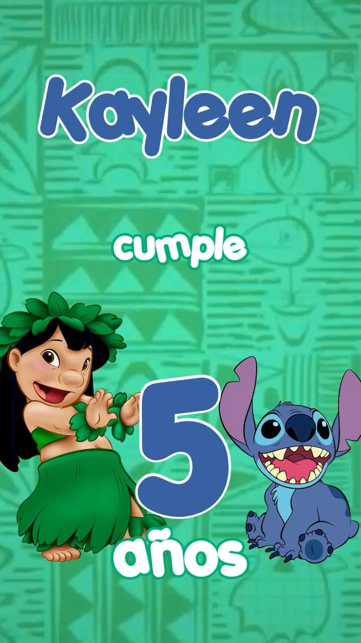 Video invitación de Lilo y Stitch editable online | Video Invitaciones ...