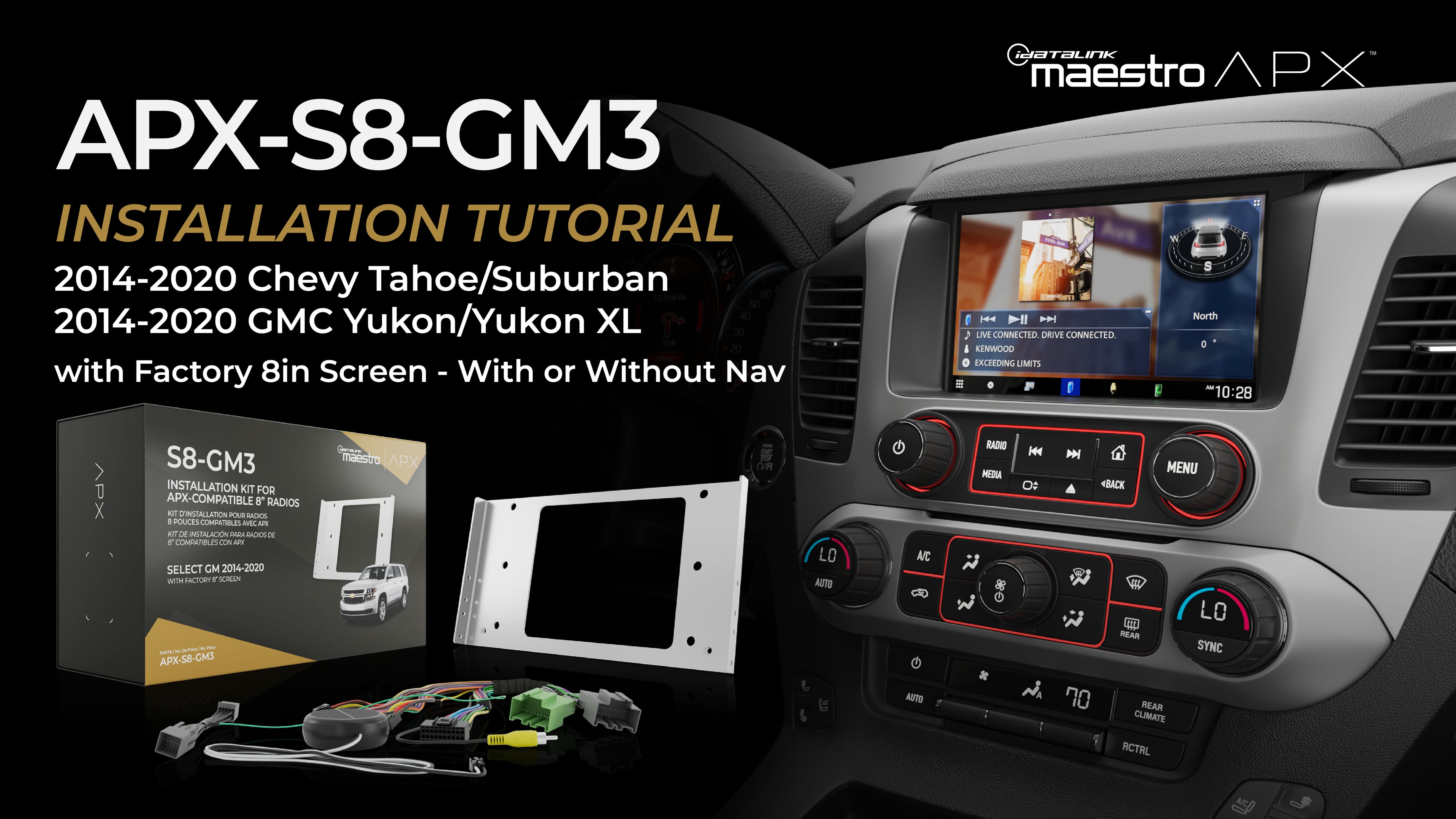 iDatalink Maestro APX-S8-GM3 - Installation tutorial for 2014+ Tahoe ...