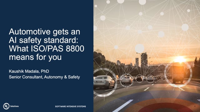 Automotive gets an AI safety standard: What ISO/PAS 8800 means for you - Mobex