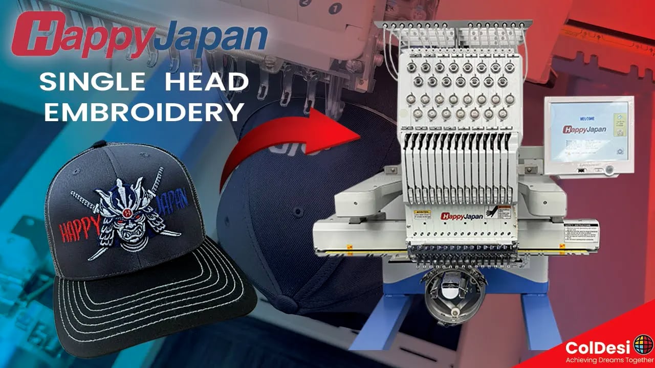 Happy Japan Embroidery | Single Head Embroidery Machine | Videos ...