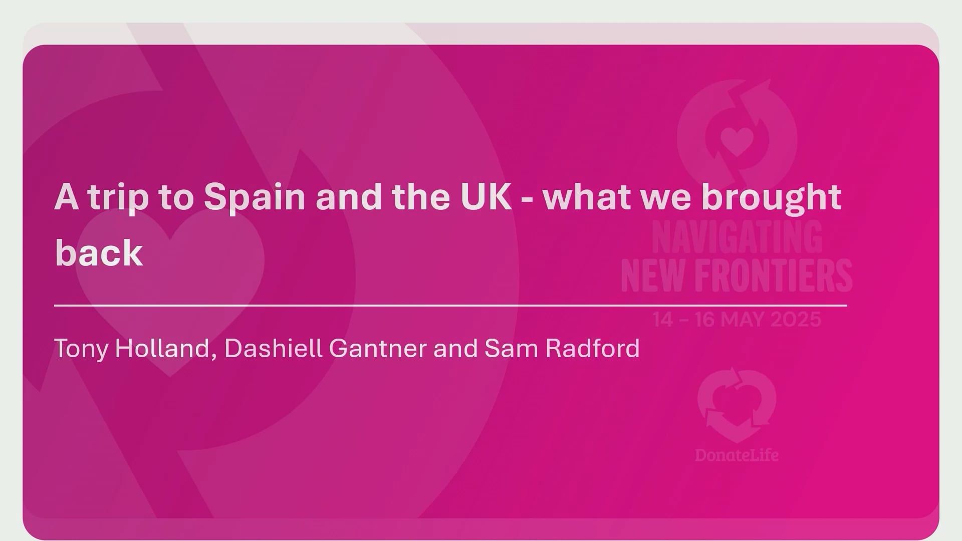 Spain & the UK - Tony Holland & Dashiell Ganter & Sam Radford | Videos ...