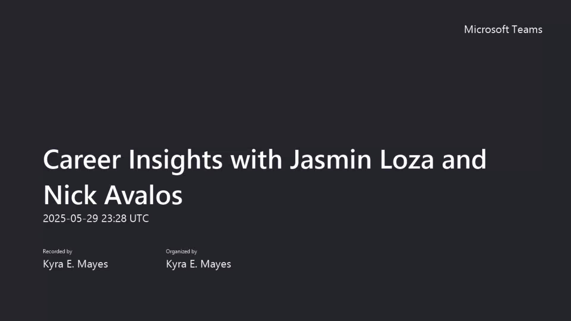 Career Insights with Jasmin Loza and Nick Avalos