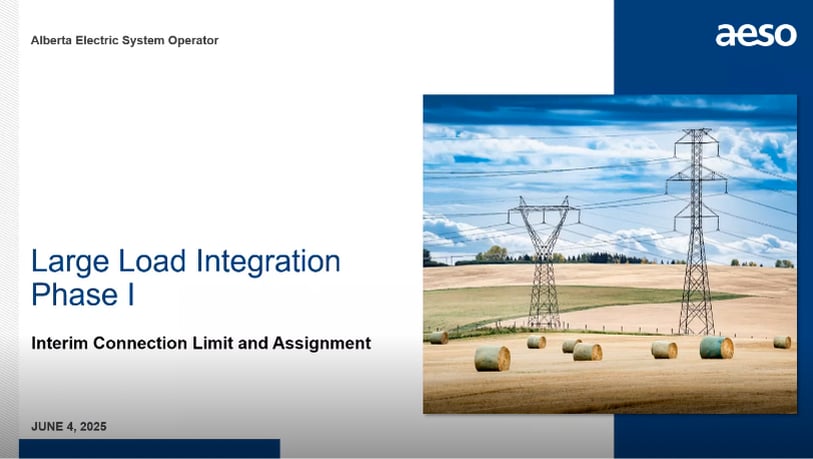 AESO - Information Session Phase I: Large Load Integration