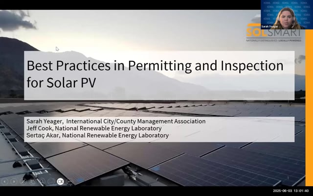 Webinar: Best Practices in Permitting and Inspection for Solar PV and Battery Energy Storage ...