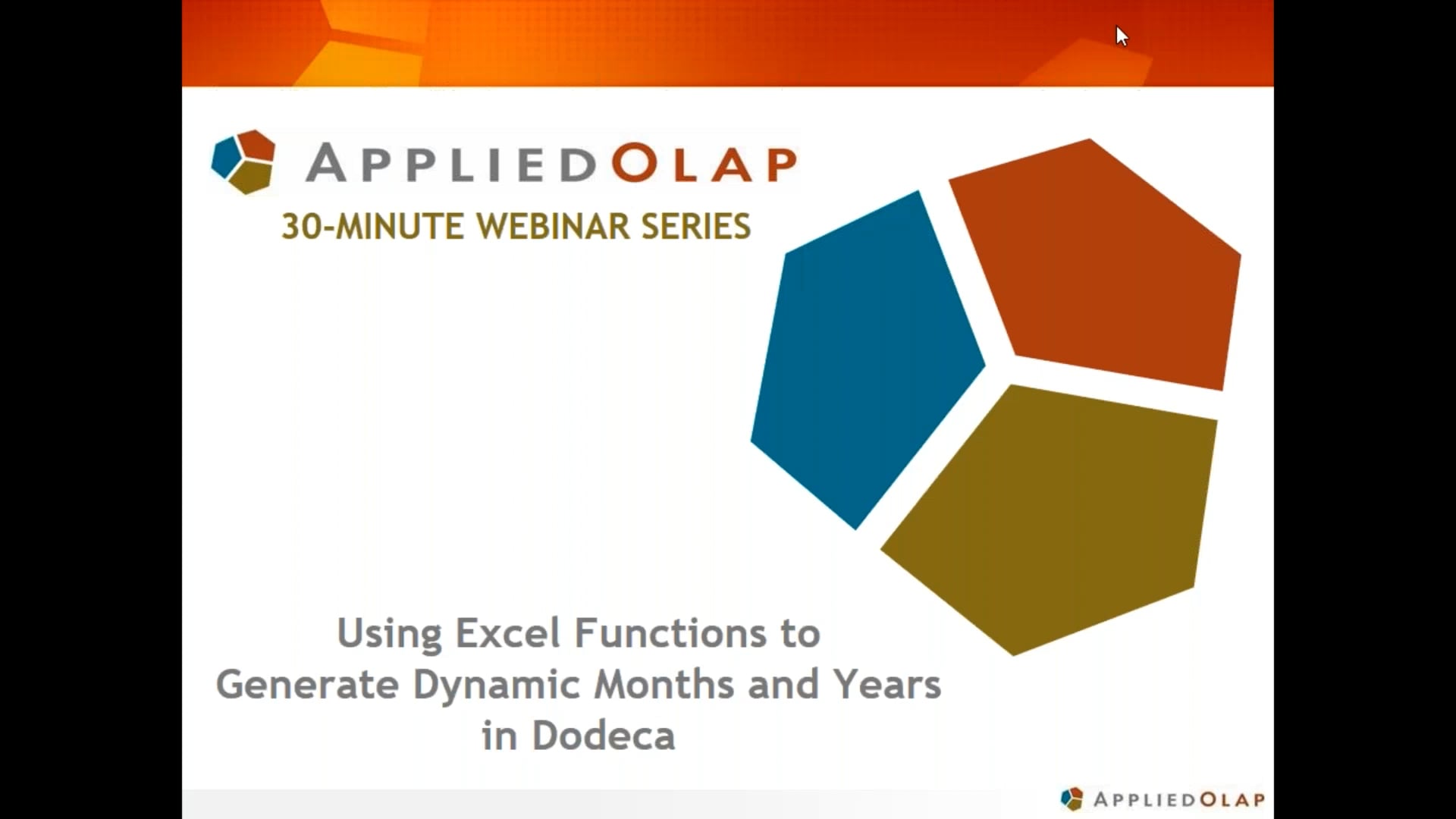 Applied OLAP Webinar Series_ How to Use Excel Functions to Generate ...