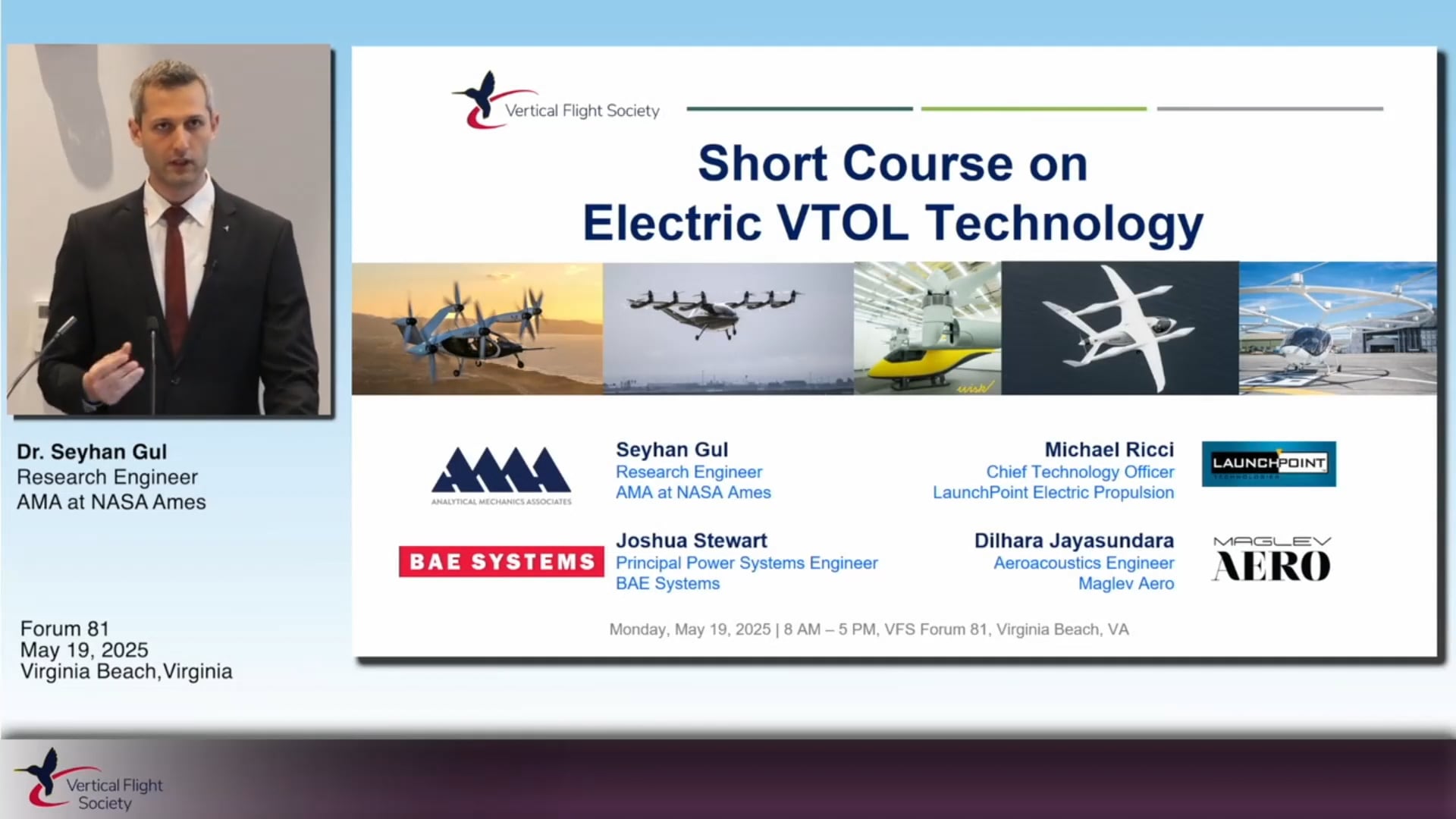 Watch Forum 81 eVTOL Technology Short Course Online | Vimeo On Demand on Vimeo