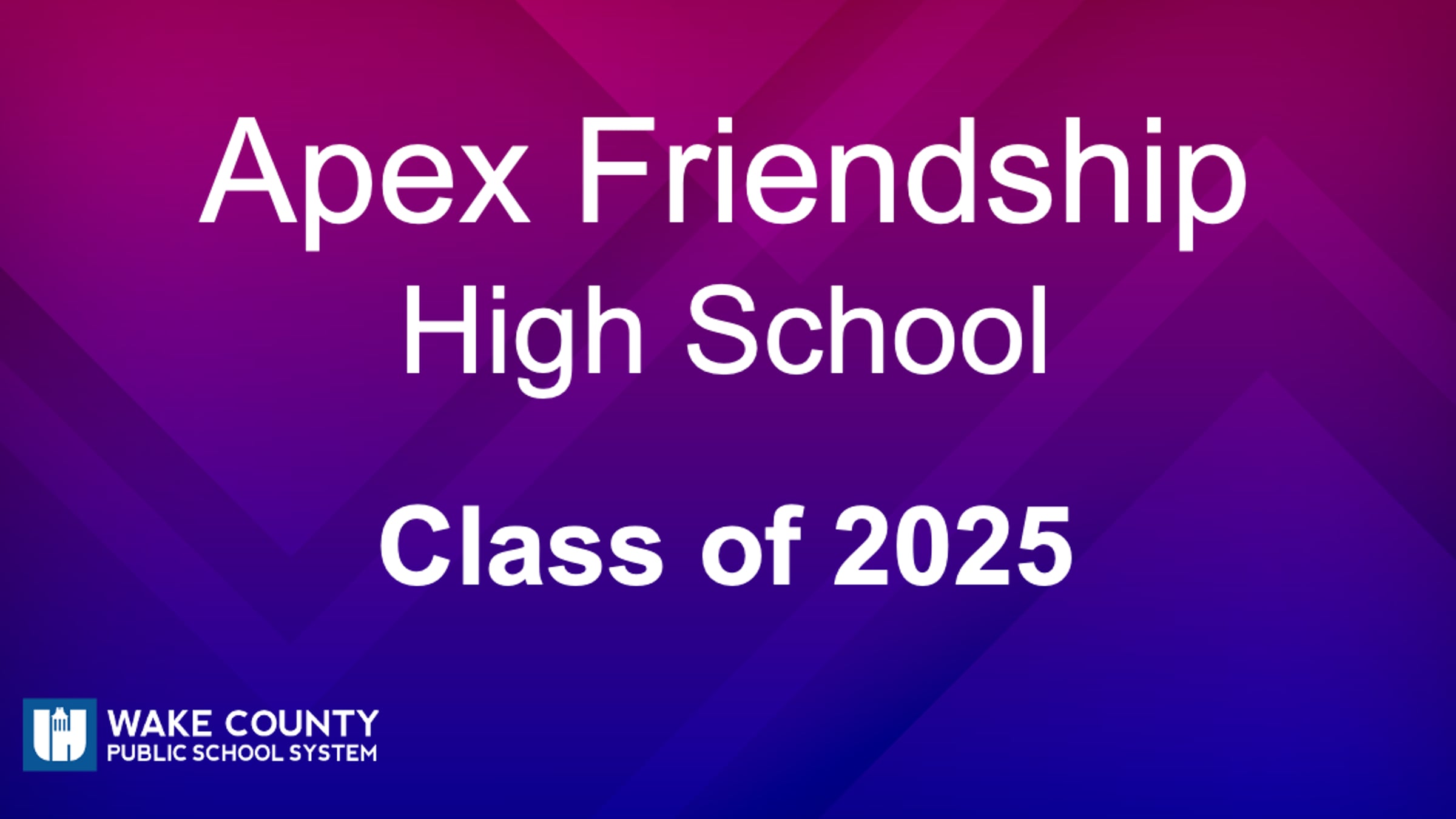 Apex Friendship High School 2025 Graduation Ceremony